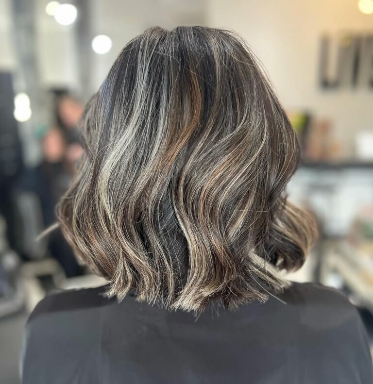 10 Gorgeous Ideas Of Dimensional Grey Hair With Brown Lowlights